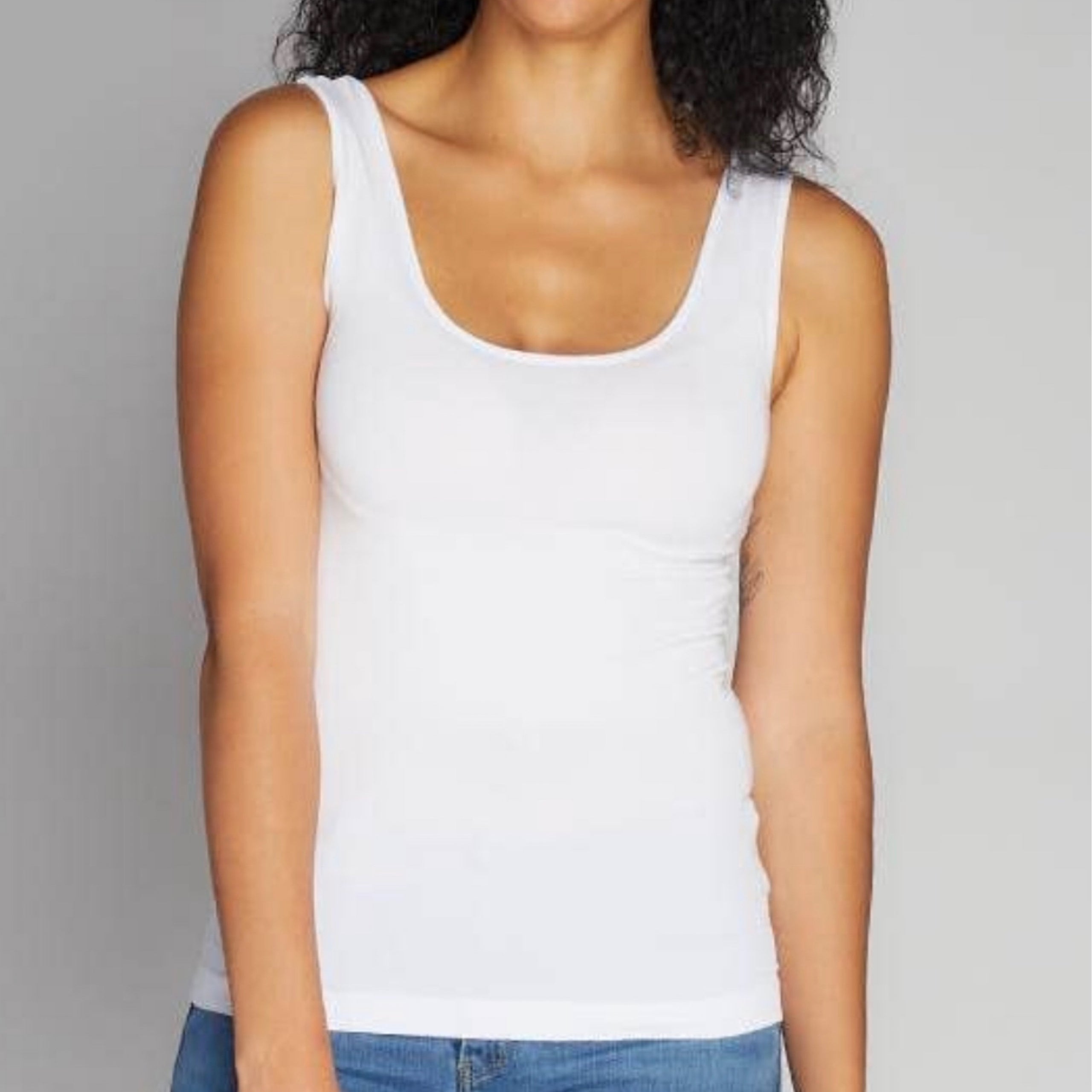 Bamboo Tank - White | Simplicity Boutique
